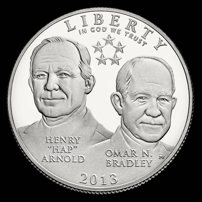 2013 5-Star Generals Commemorative Coins in Gold, Silver and Clad ...