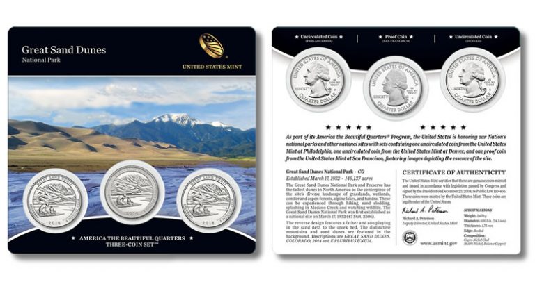 2014 Great Sand Dunes Quarters Three-Coin Set Available | CoinNews