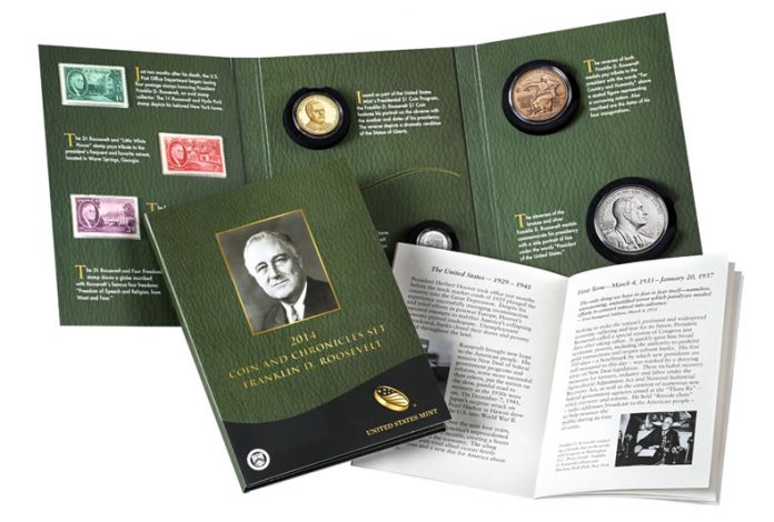 2014 FDR Coin and Chronicles Sets Include Coins, Medals and Stamps ...