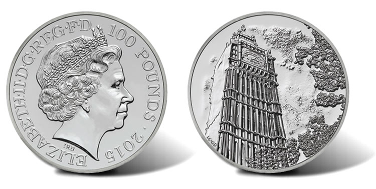 UK 2015 £100 Big Ben Silver Coin for £100 | CoinNews