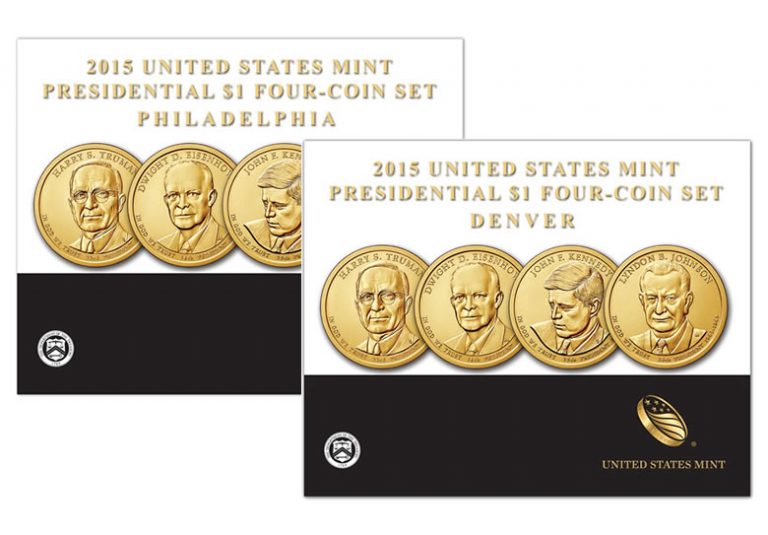 2015 Presidential 2015 Presidential $1 Four-Coin Sets from Denver and ...