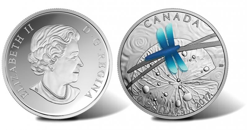 Canadian 2017 Silver Coin Features Handcrafted Dragonfly | CoinNews