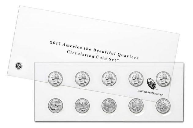 Set of 10 Circulating 2017 America the Beautiful Quarters Released ...