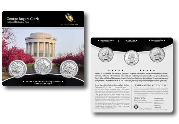 George Rogers Clark Quarters for Indiana in Three-Coin Set | CoinNews