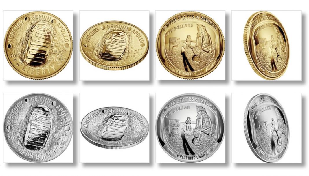 Apollo 11 50th Anniversary Coin Set by U.S. Mint and Royal Australian ...