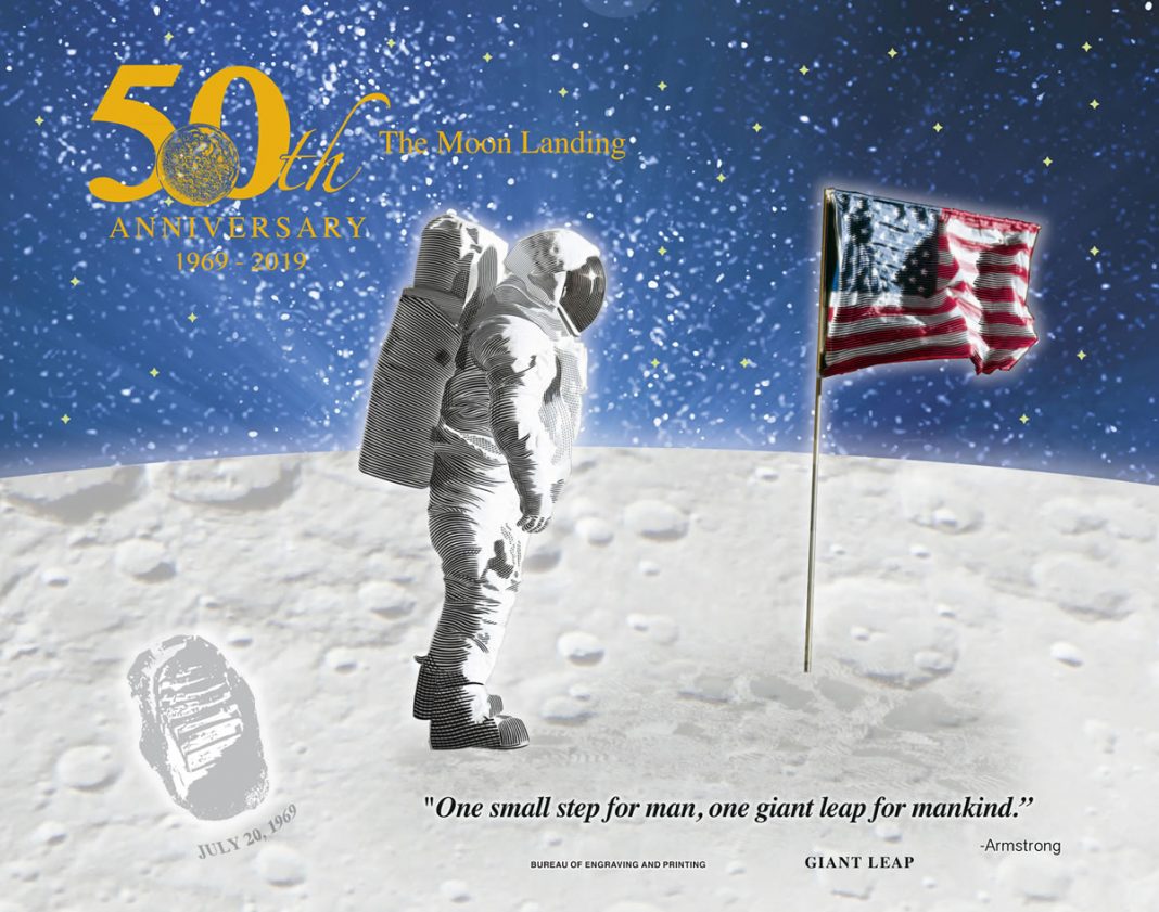 Giant Leap Print From Apollo 11 50th Anniversary Series Launches | CoinNews