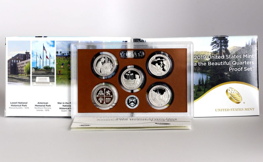 U.S. Mint 2019 Quarters Proof Set Features .999 Fine Silver Coins ...