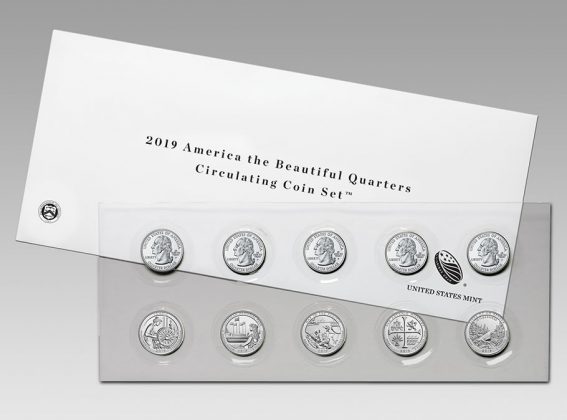 Ten-Coin Set of Circulating 2019 America the Beautiful Quarters for .95 ...