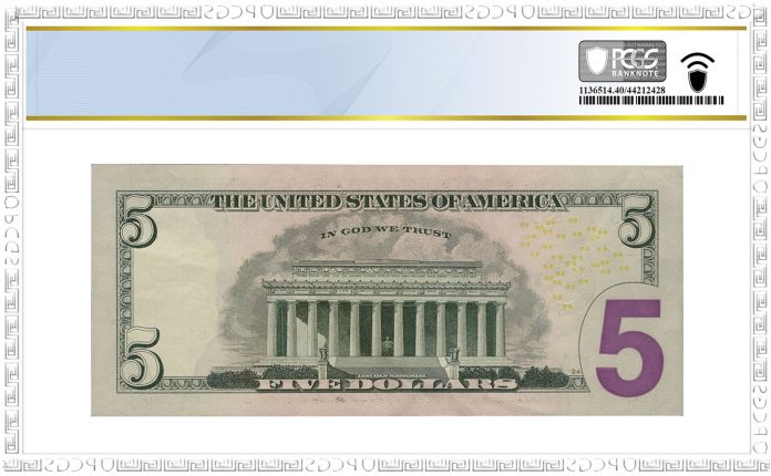 Error 2017A $5 Note Tops $8,600 in GreatCollections Auction | CoinNews