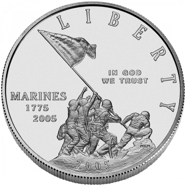2005-united-states-marine-corps-commemorative-silver-one-dollar ...