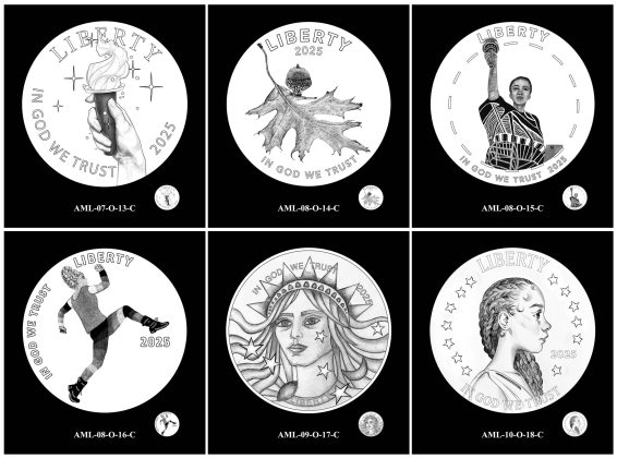 U.S. Mint 2025 American Liberty Candidate Designs Unveiled