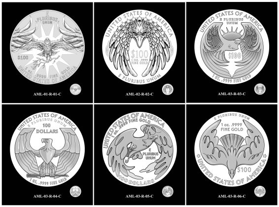 U.S. Mint 2025 American Liberty Candidate Designs Unveiled