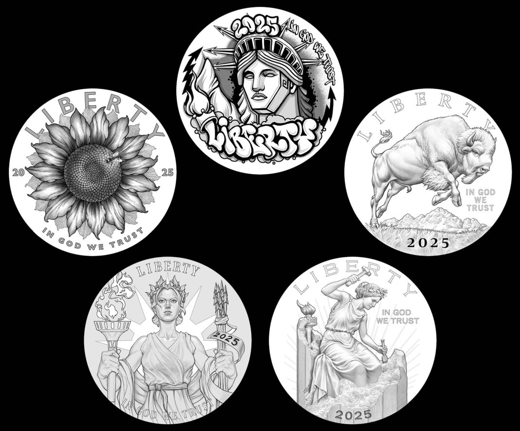 U.S. Mint 2025 American Liberty Candidate Designs Unveiled