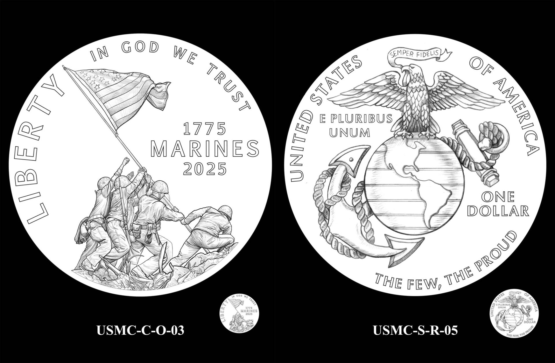2025 Marine Corps 250th Anniversary Coin Designs Recommended