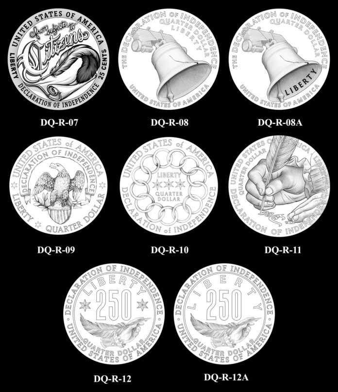 2026 Declaration of Independence Quarter Designs Recommended