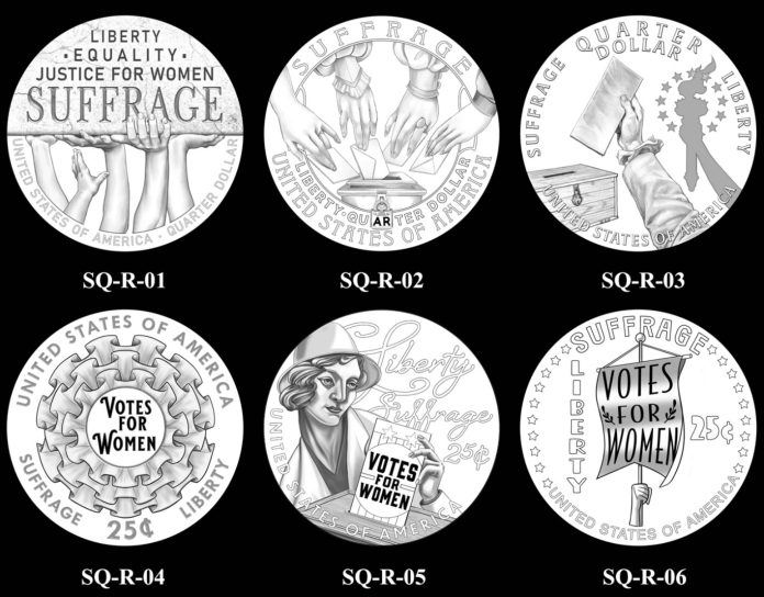 2026 Semiquincentennial Suffrage Quarter Designs Recommended