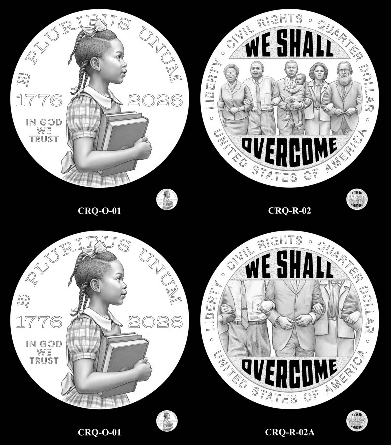 2026 Semiquincentennial Civil Rights Quarter Designs Recommended