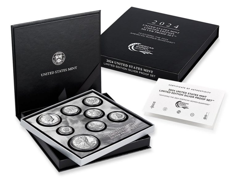 US Mint Sales: 2024 Limited Silver Proof Set Debuts at 17,682