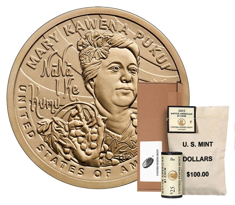 2025 Native American $1 Coins in Rolls, Bags and Boxes
