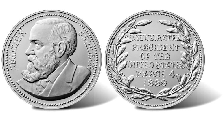 Benjamin Harrison Presidential Silver Medal Released