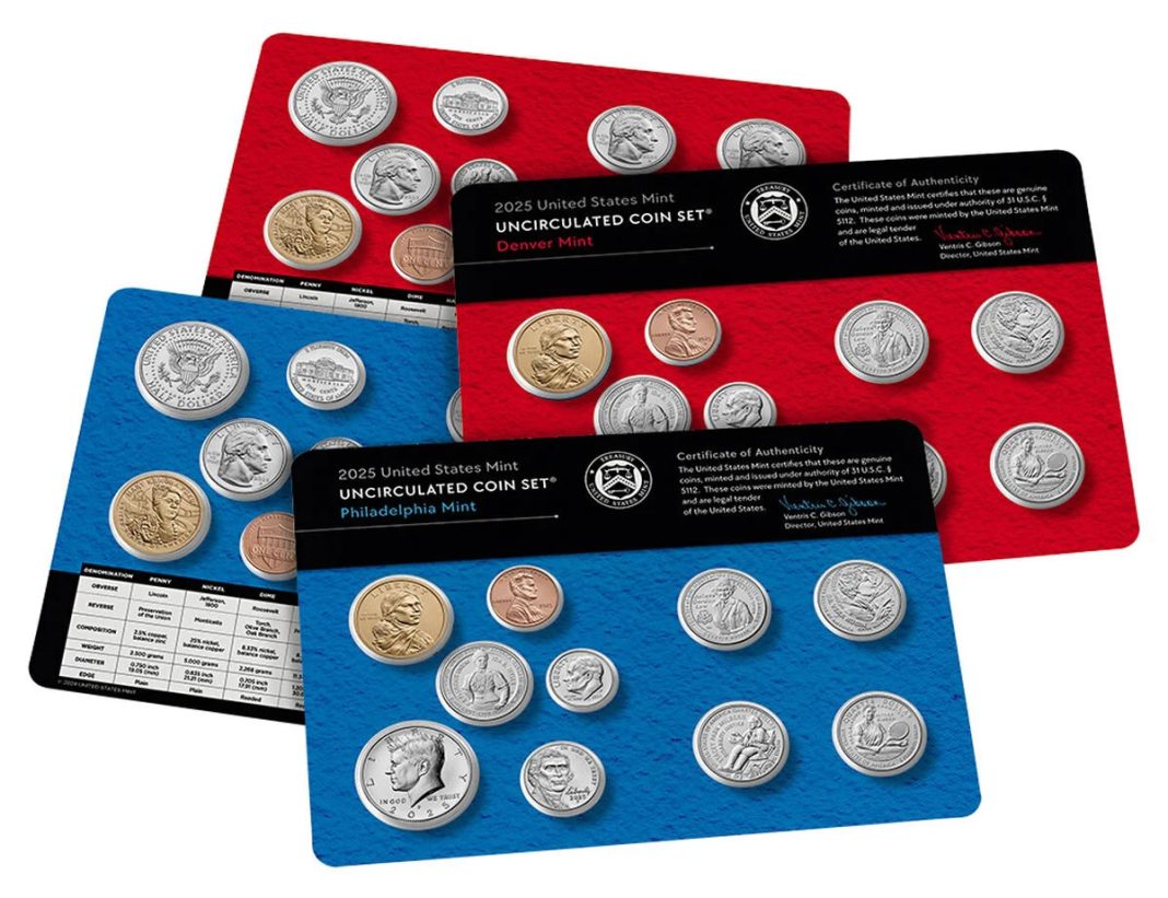 US Mint Sales: 2025 Mint Set Leads; Roosevelt Medal Next