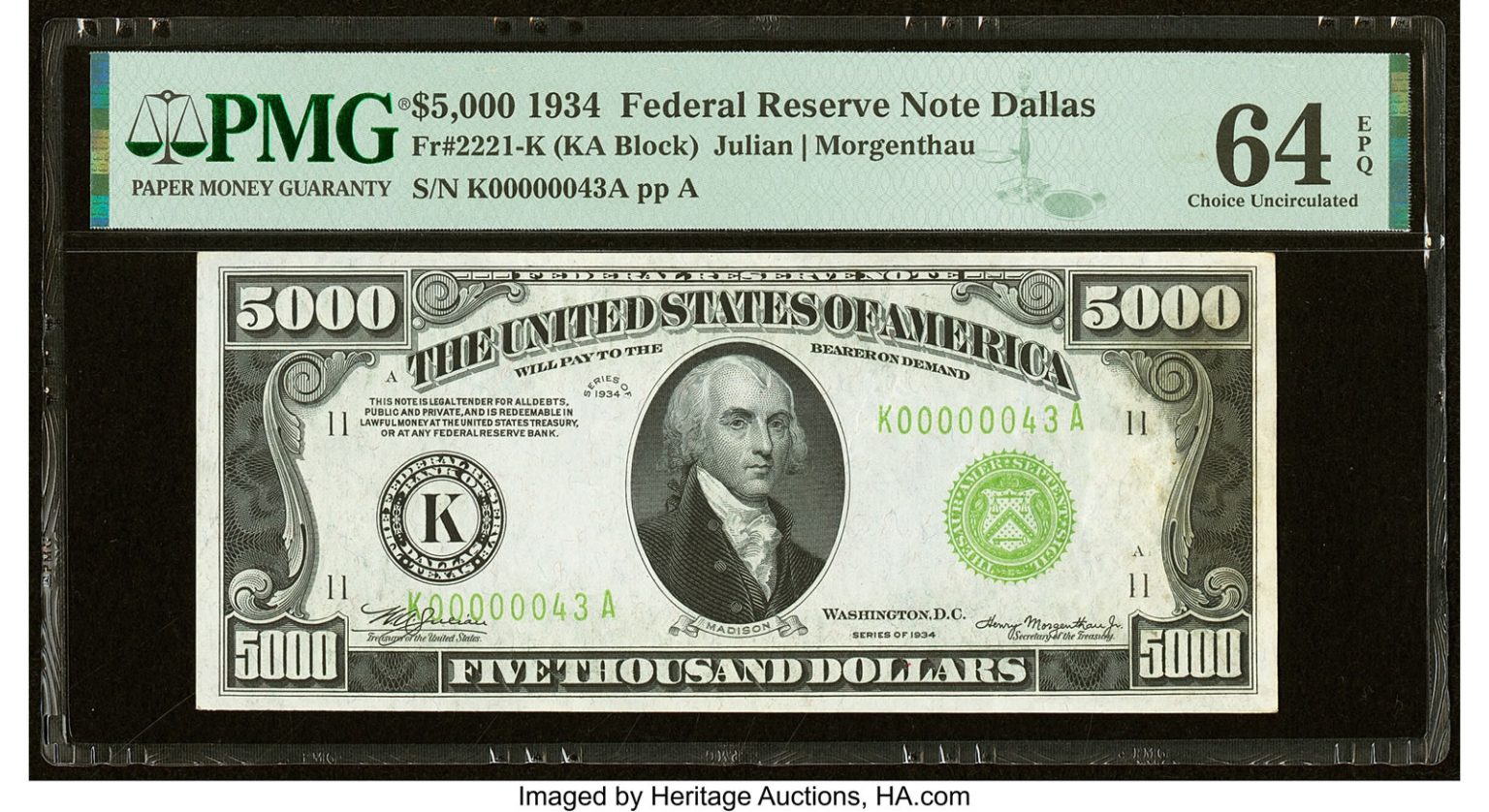 Heritage's GACC US Coins & Currency Auctions Hit $27.3M