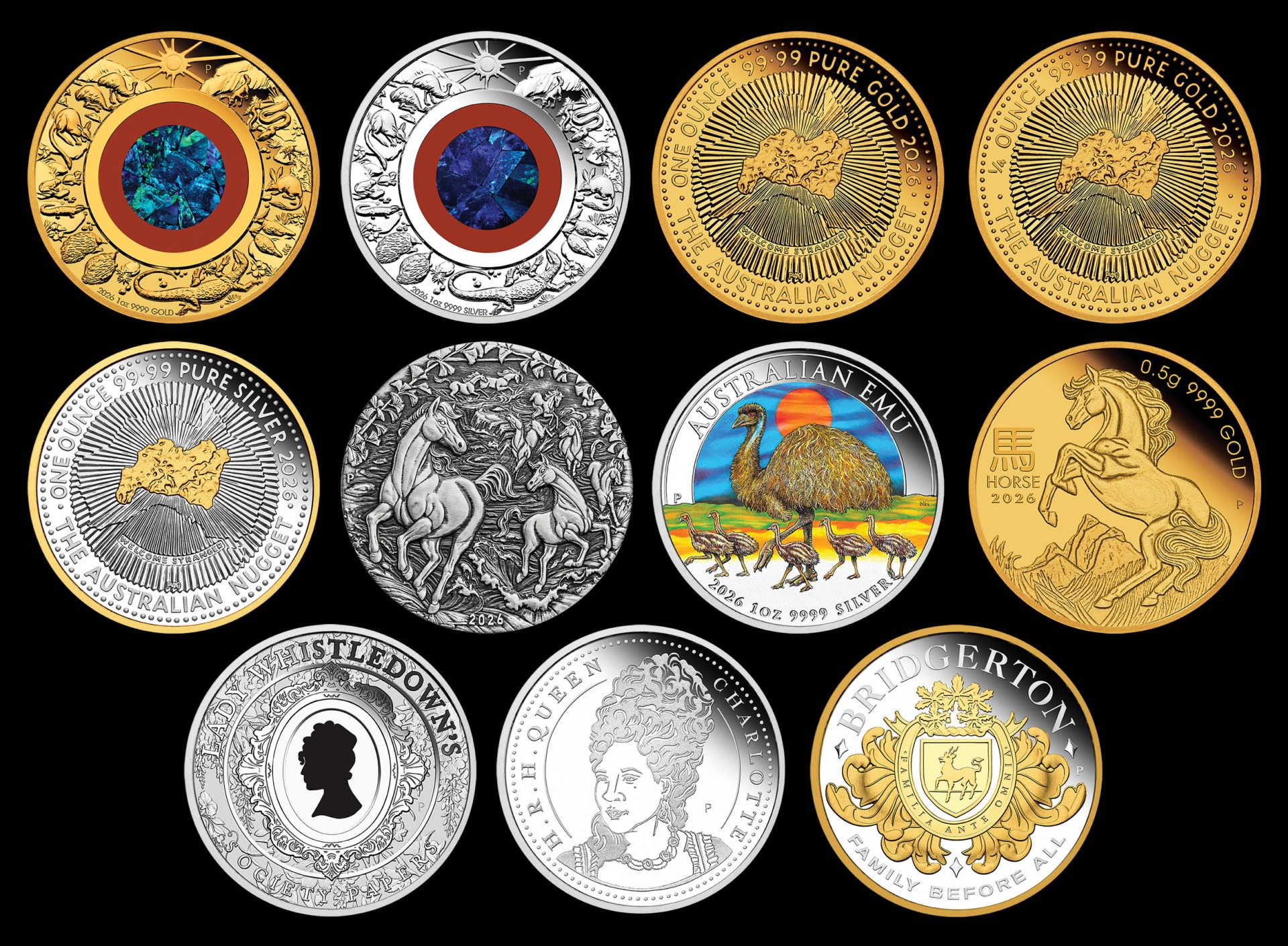 Perth Mint Rolls Out Opal, Nugget, Lunar & Bridgerton Coins